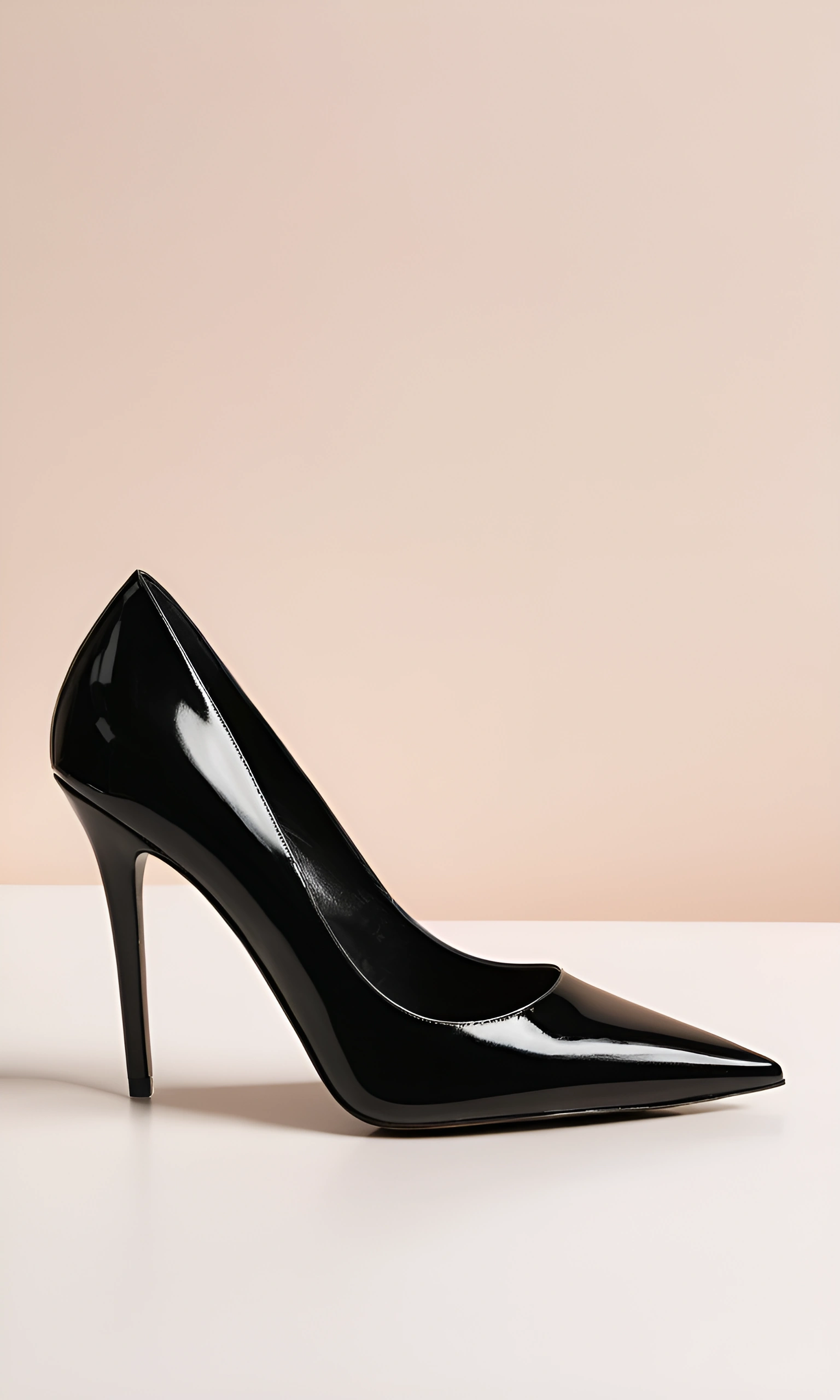 Glossy Black High Heeled Pump - Free Download - AI Scribbles