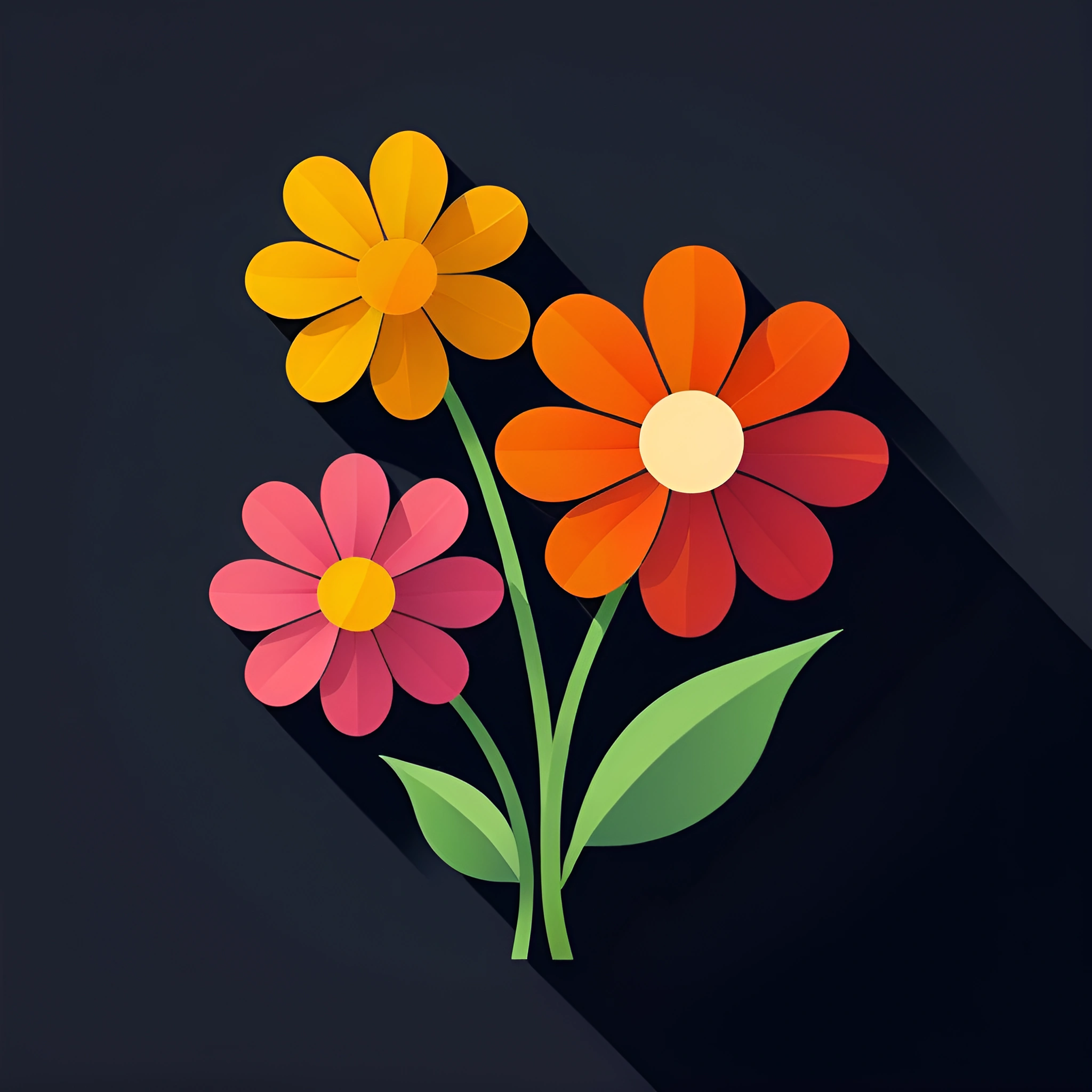 Bright Floral Arrangement in a Modern Art Style - Free Download - AI ...