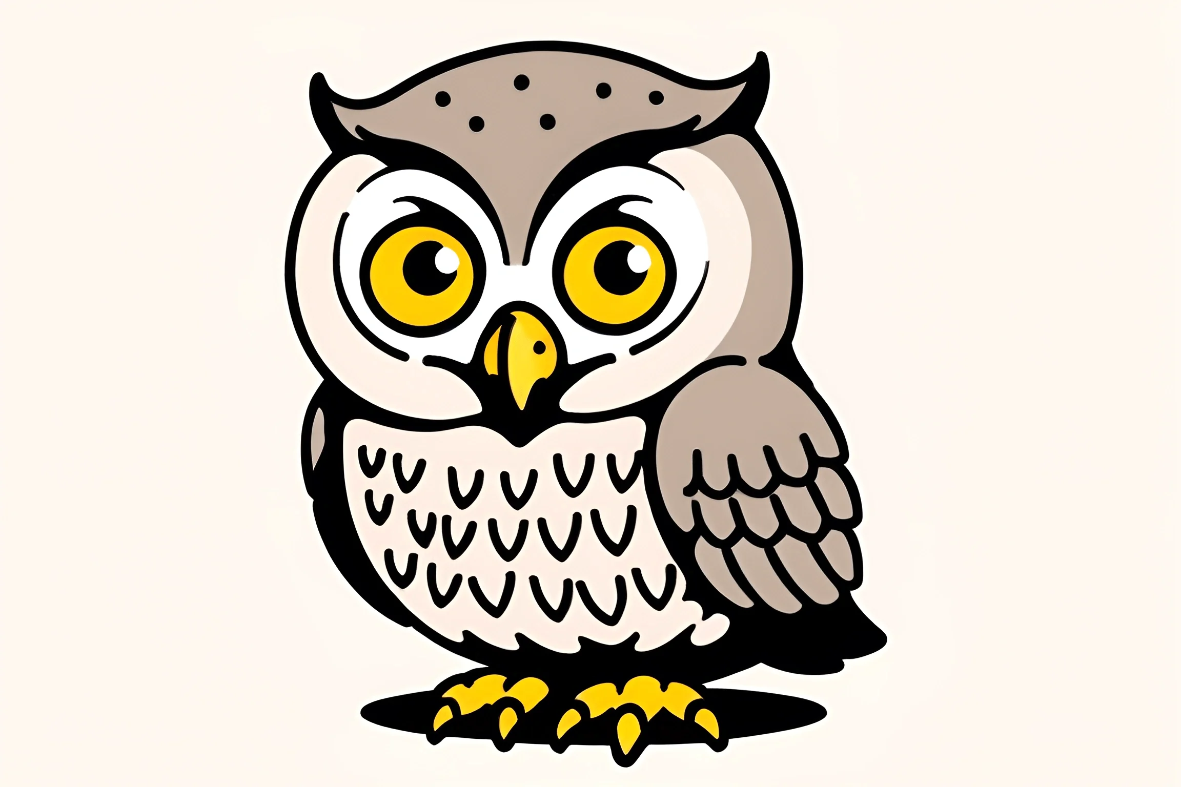 Cartoon Owl Illustration - Free Download - AI Scribbles