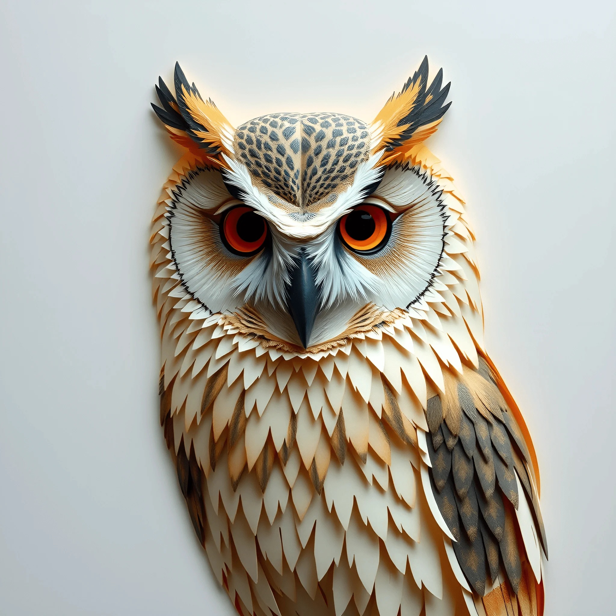Realistic Paper Owl Art - Free Download - AI Scribbles