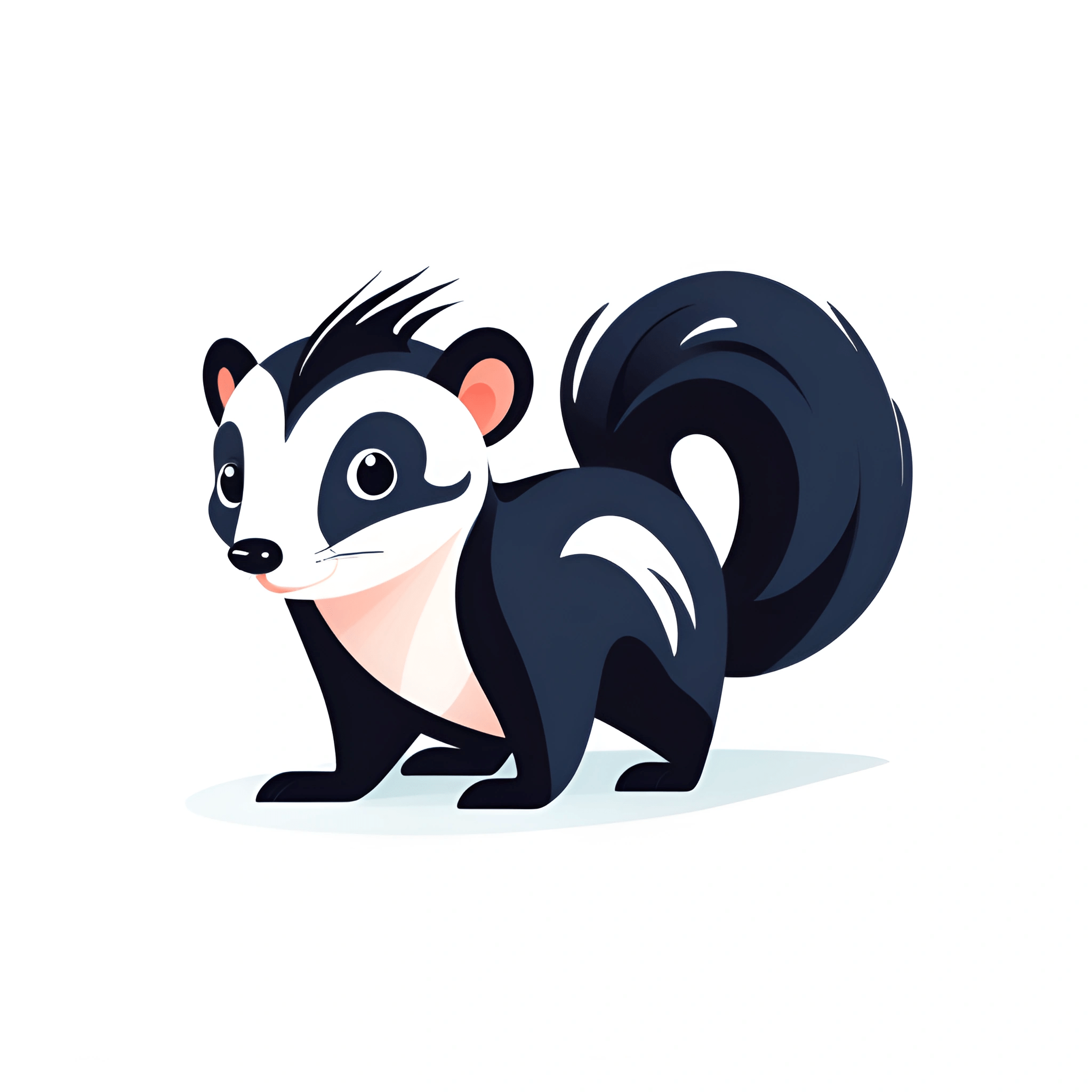 Cartoon Skunk Illustration - Free Download - AI Scribbles