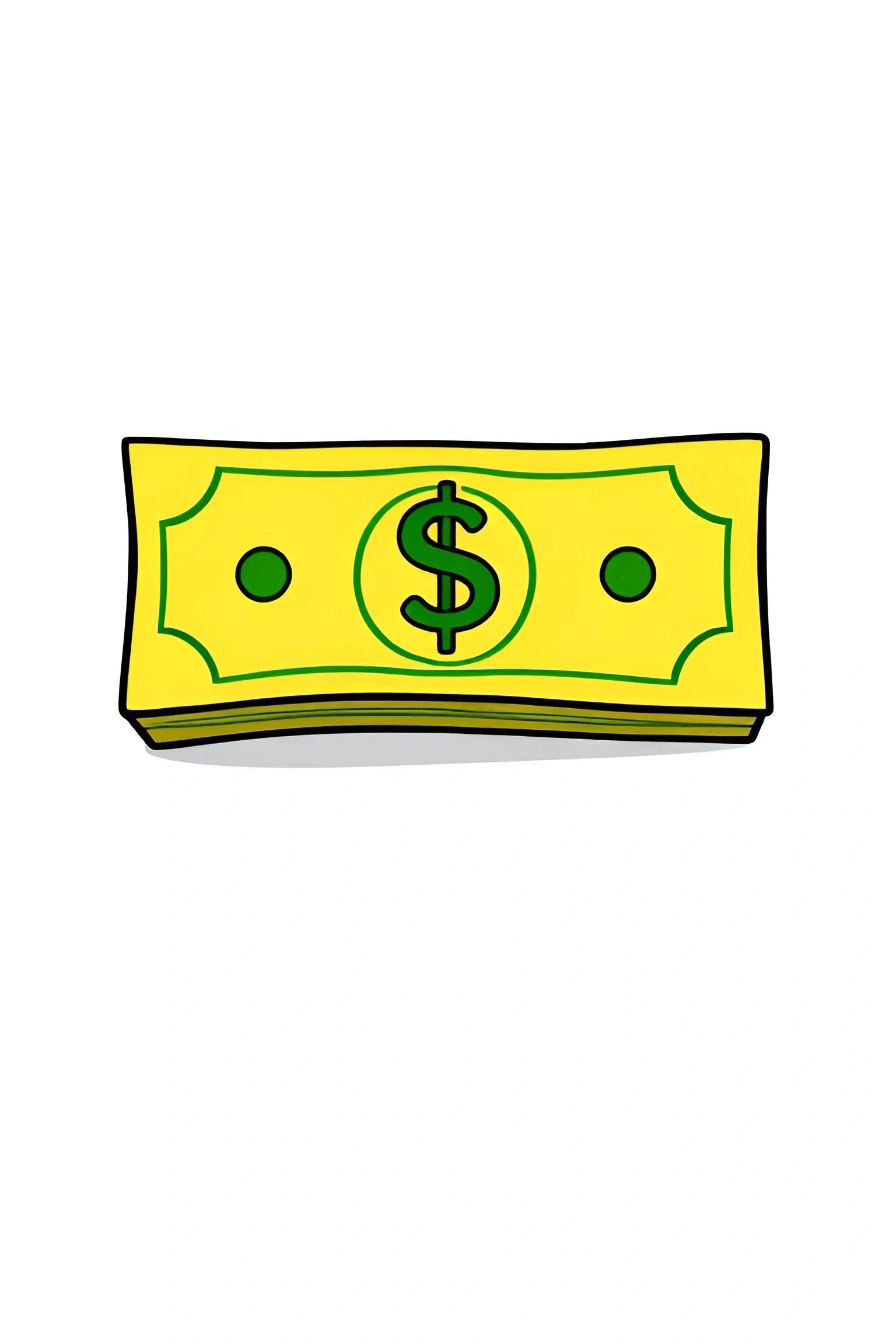 Cartoon Stack Of Dollar Bills - Free Download - AI Scribbles